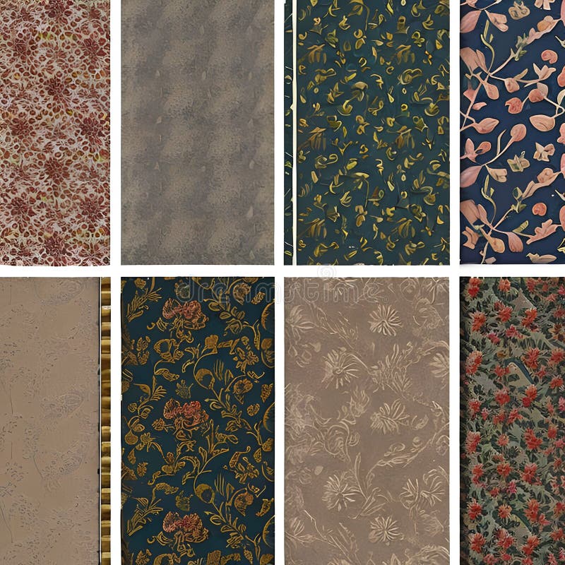 8 Vintage Floral Patterns: a Charming and Nostalgic Background ...