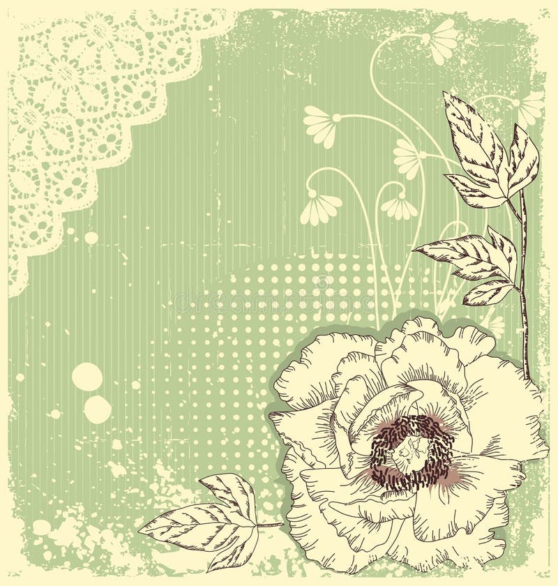 Floral background.POstcard stock vector. Illustration of blossom - 13968522