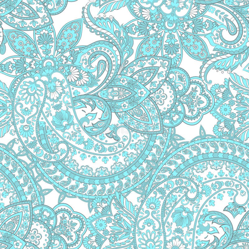 Vintage Floral Seamless Paisley Pattern. Seamless Vector Design Stock ...