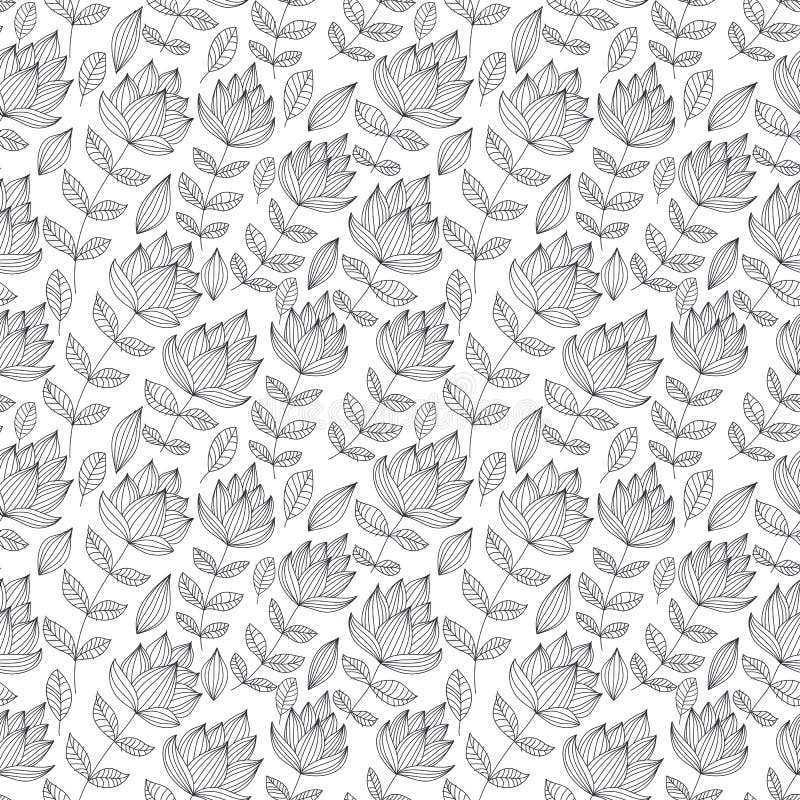 Vintage Floral Seamless Pattern. Stock Vector - Illustration of endless ...