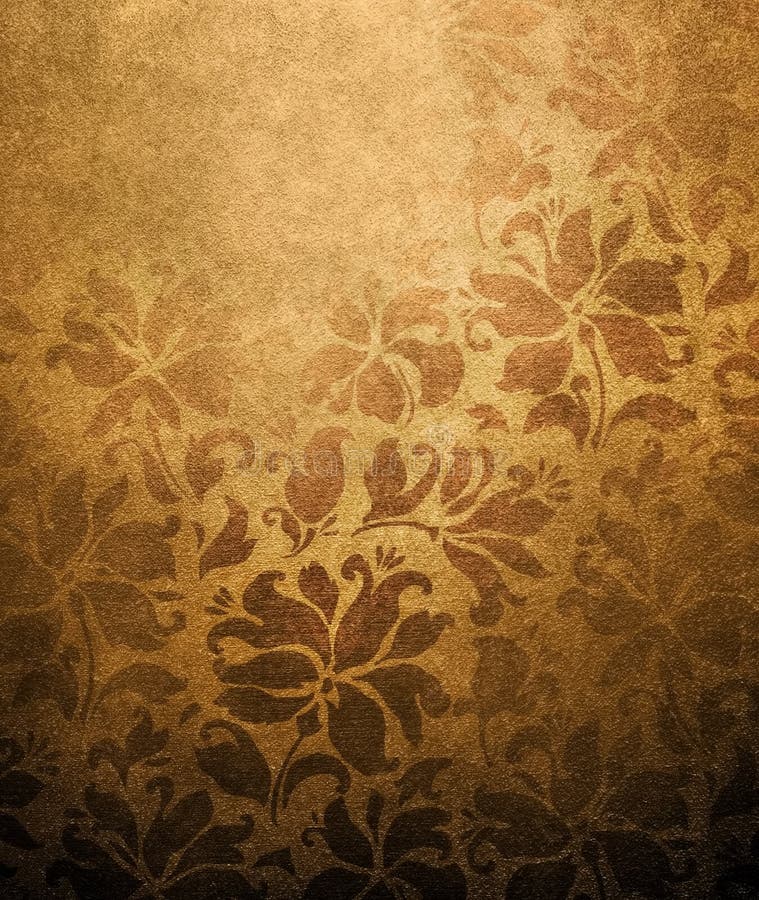 Vintage floral wallpaper stock illustration. Illustration of artistic ...