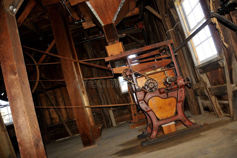 Vintage Flour Milling Machine Stock Photo - Image of mechanical ...