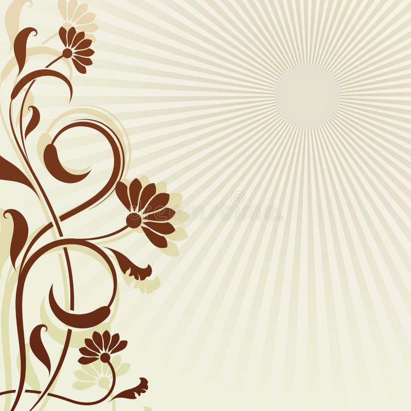 Vintage flower side design stock vector. Illustration of artwork - 32092489