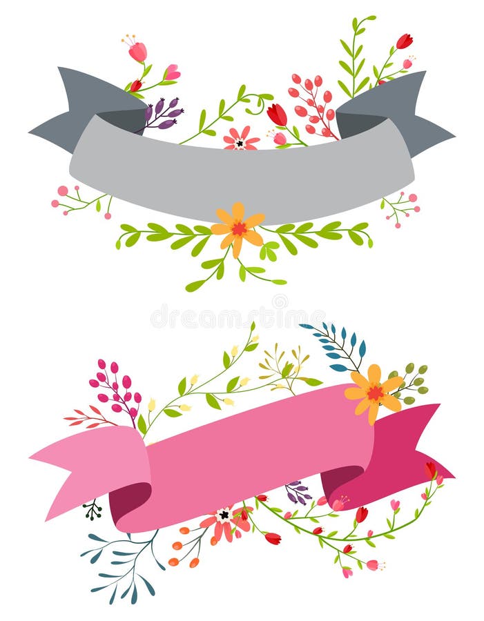 Floral Banner Clip Art