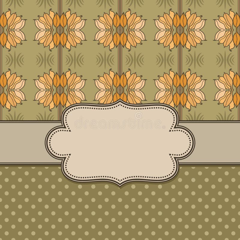 Vintage Flower Frame with Flowers Stock Vector - Illustration of ...