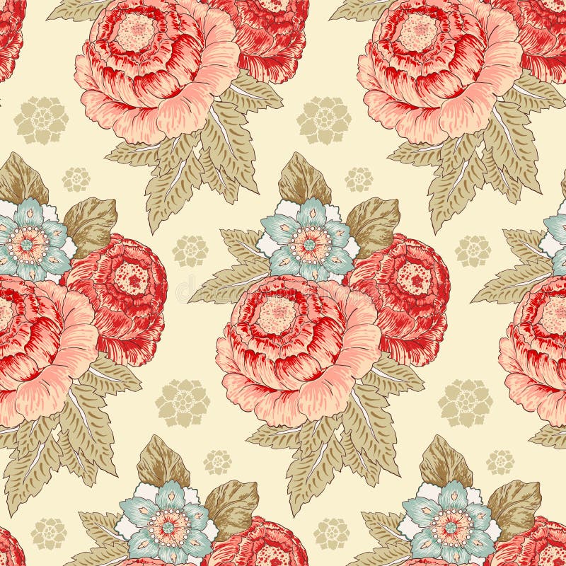 Vintage flower pattern stock vector. Illustration of arrangement - 30326749