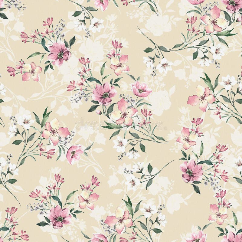 Metallic Color Ground Digital Textile Print Design Stock Illustrations ...