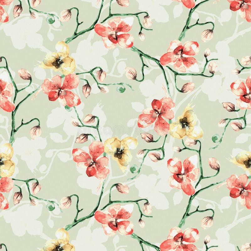 Metallic Color Ground Digital Textile Print Design Stock Illustrations ...