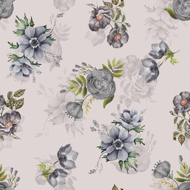 Metallic Color Ground Digital Textile Print Design Stock Illustrations ...