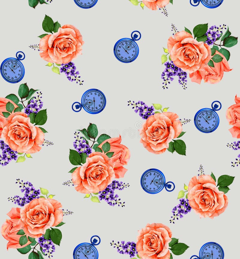 Flower Bunch Floral Butta with Blackground Stock Illustration ...