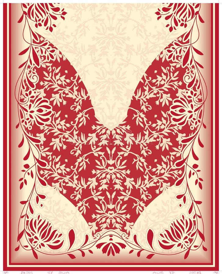 Vintage Flowers Pattern in the Abstract Dot Artwork Shaped Motif in ...