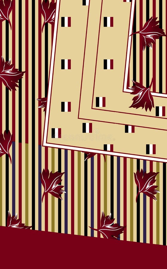 Vintage Flowers Pattern in the Abstract Dot Artwork Shaped Motif in ...