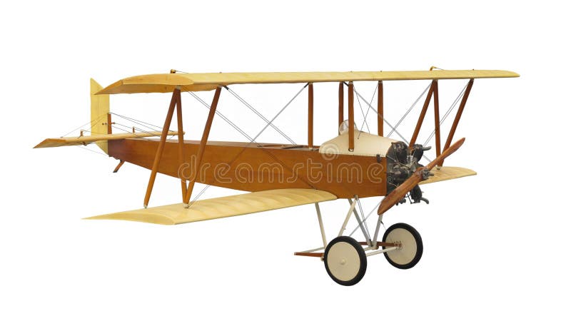 Vintage Flying Machine Isolated. Stock Image - Image of flying ...