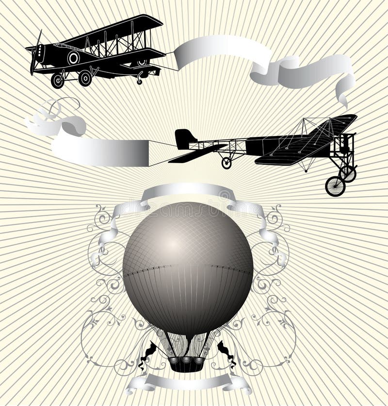 Flying machine sketch stock vector. Illustration of invention - 13487209