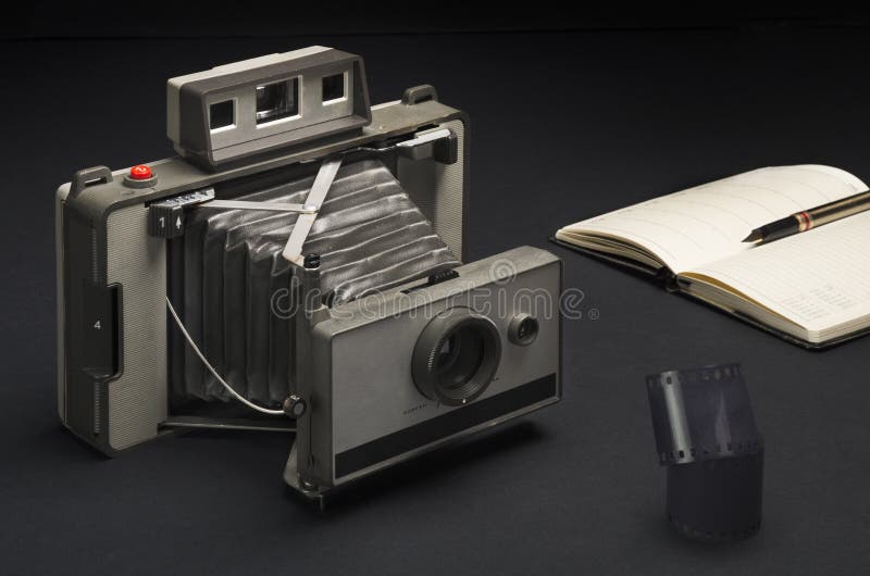 Vintage folding camera stock photo. Image of horizontal - 25483584