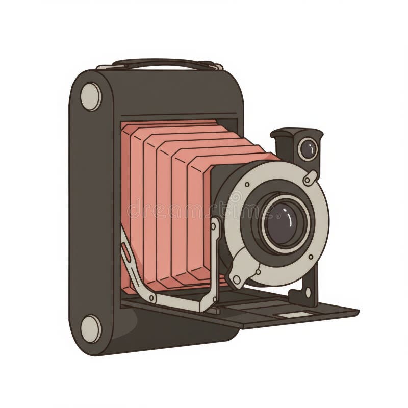 Vintage Folding Camera Illustration Stock Illustrations – 255 Vintage Folding Camera ...