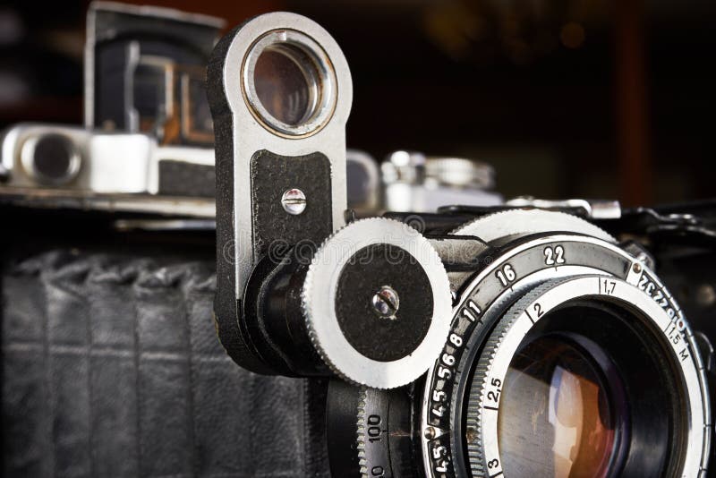 Vintage Folding Camera Medium Format Stock Image - Image of classic ...