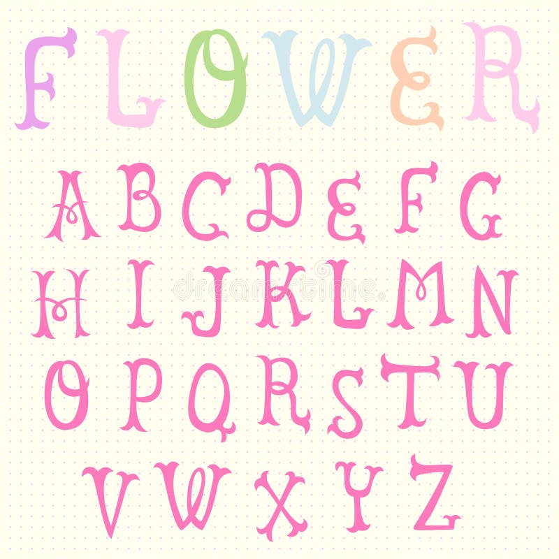 Doodle Font Vintage Style Collection Stock Illustration - Illustration ...