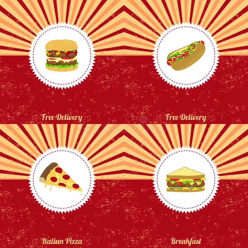 Vintage food theme stock vector. Illustration of design - 49413331
