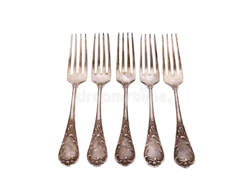 Vintage Fork Made of Nickel Silver.Old Rusty Metal Dinner Fork Stock ...