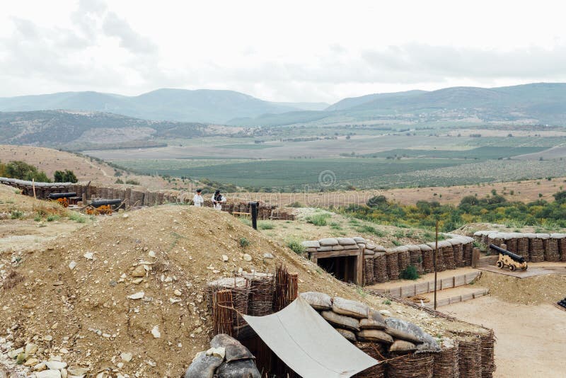 Vintage Fortifications for War with Guns History Stock Image - Image of ...