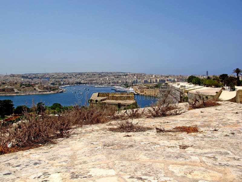 The Vintage Fortress in Valletta, Malta Stock Image - Image of castle ...