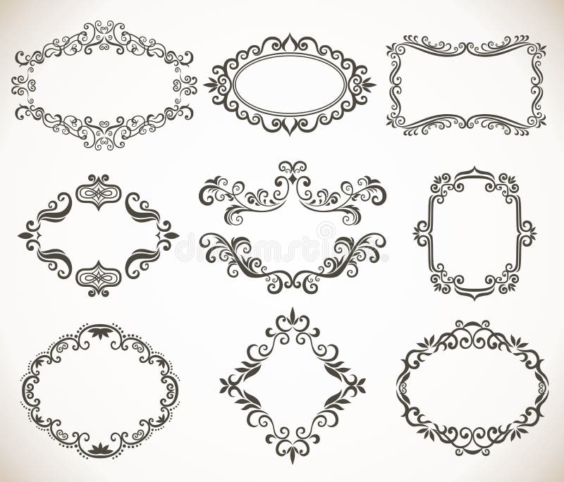 Vintage frame. stock vector. Illustration of antique - 15286776