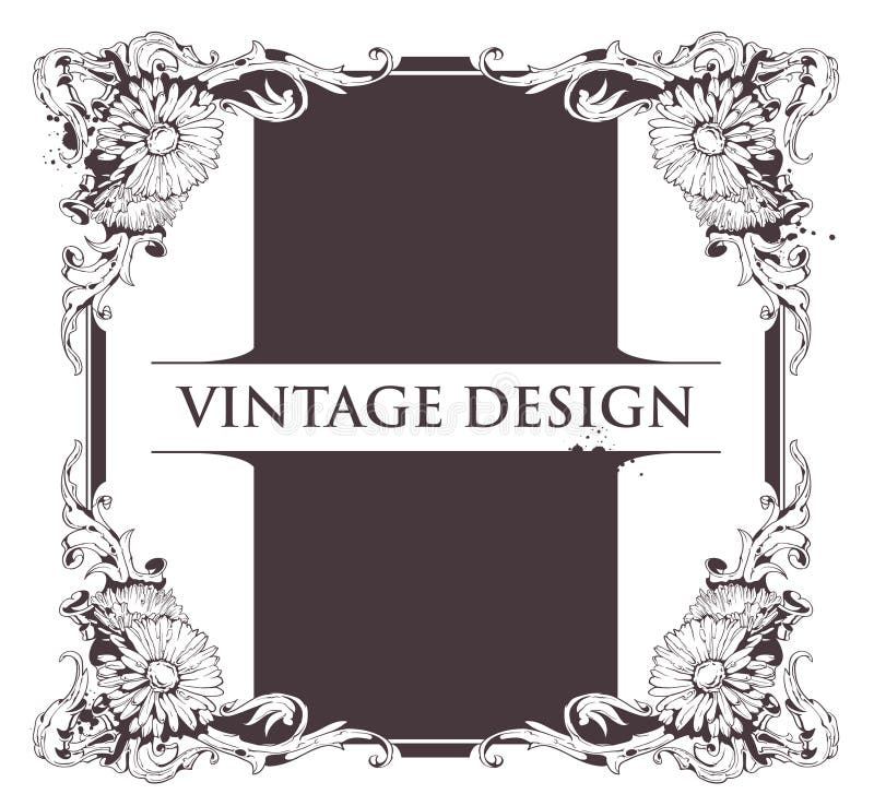 Vector Vintage frame stock vector. Illustration of place - 28200139