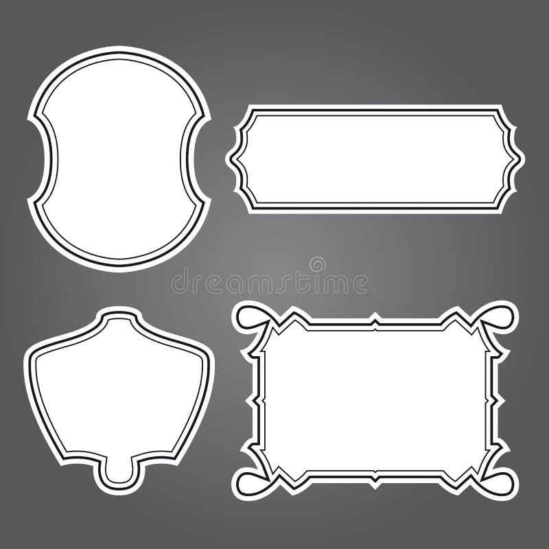 Simple vintage frames stock vector. Illustration of design - 48656824