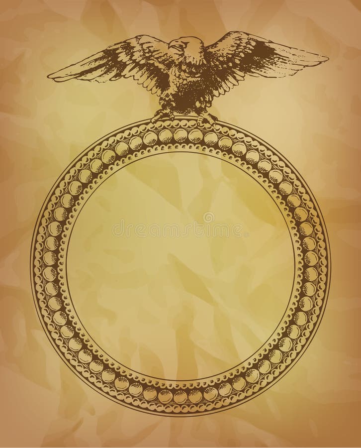 Vintage Frame on Ancient Paper Stock Vector - Illustration of banner ...