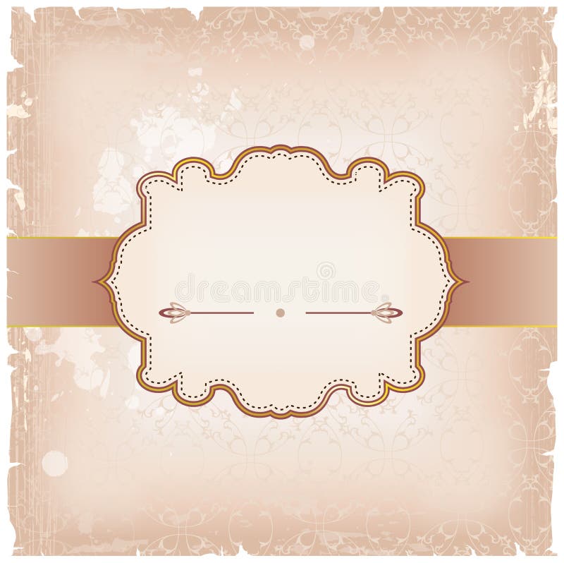 Vintage Frame Background in Brown Colors Stock Illustration ...