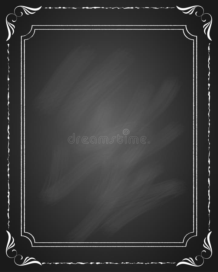 Vintage Frame Blackboard Design Stock Vector - Illustration of banner ...