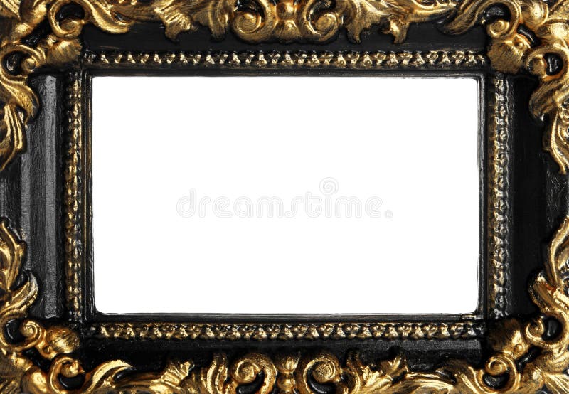 Blank Vintage Frames Hanging on White Wall Stock Image - Image of blank ...