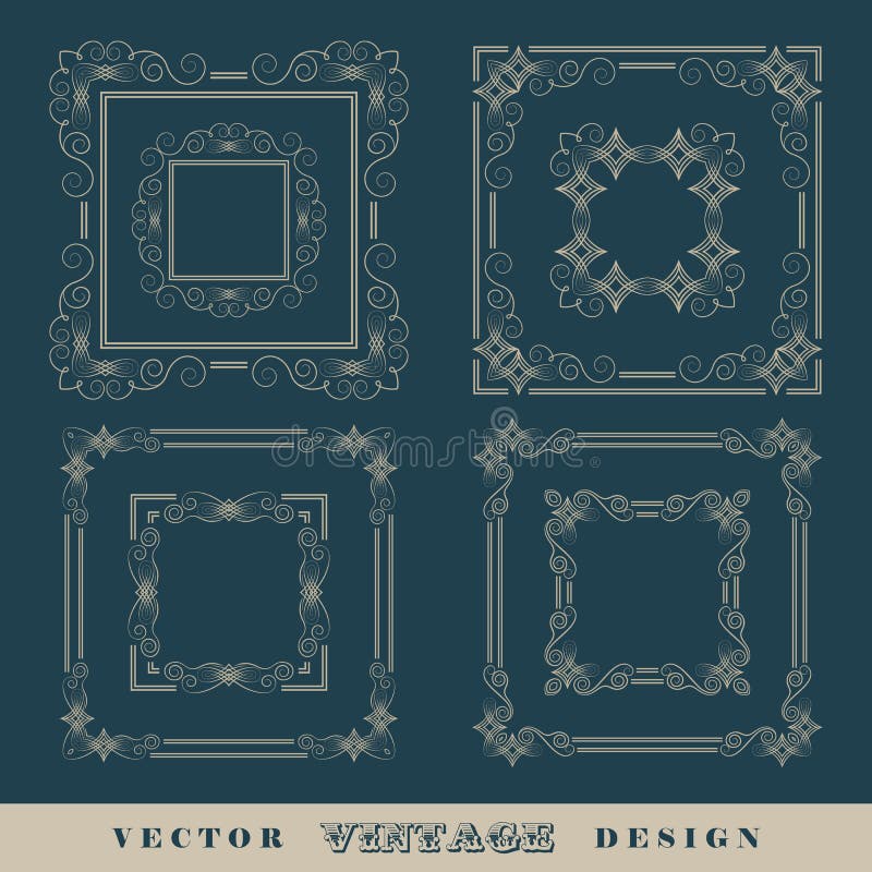 Vintage Frame Border stock vector. Illustration of classical - 96650524