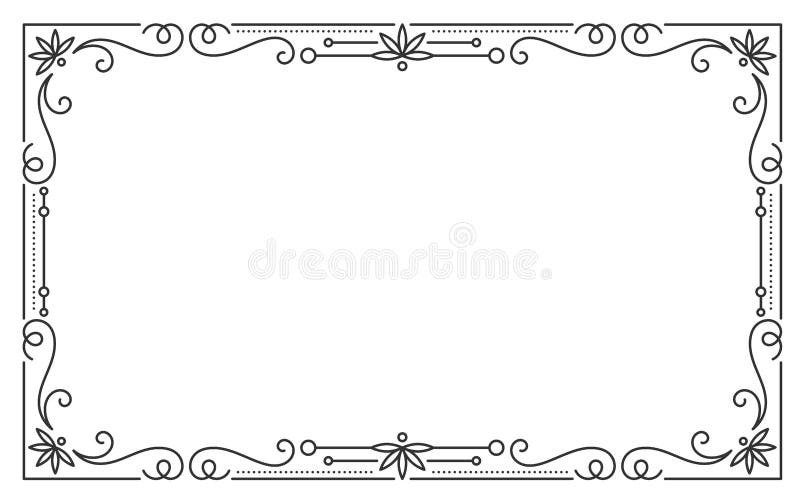 Vintage Frame Border Divider Separator Black Line Stock Vector ... Vintage Frame Border Divider Separator Black Line Stock Vector ...