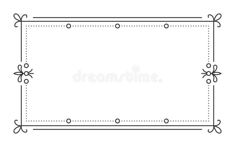 Vintage Frame Border Divider Separator Black Line Stock Vector ... Vintage Frame Border Divider Separator Black Line Stock Vector ...