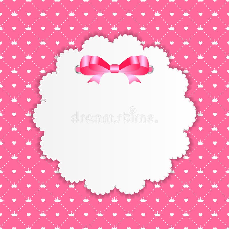 Vintage Frame with Bow Background. Vector Stock Vector - Illustration ...