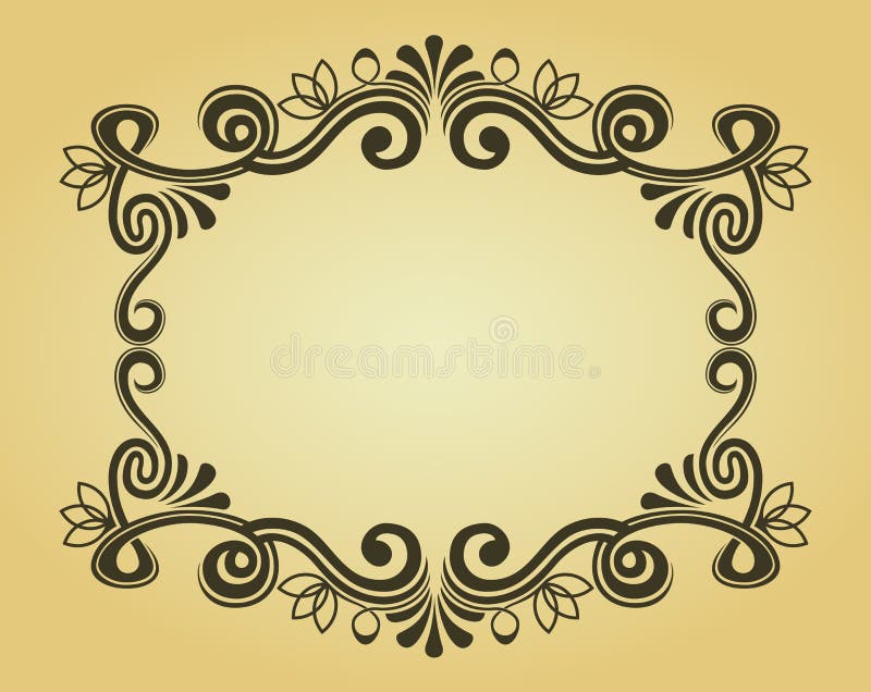 Vintage frame for design stock vector. Illustration of banner - 13050213