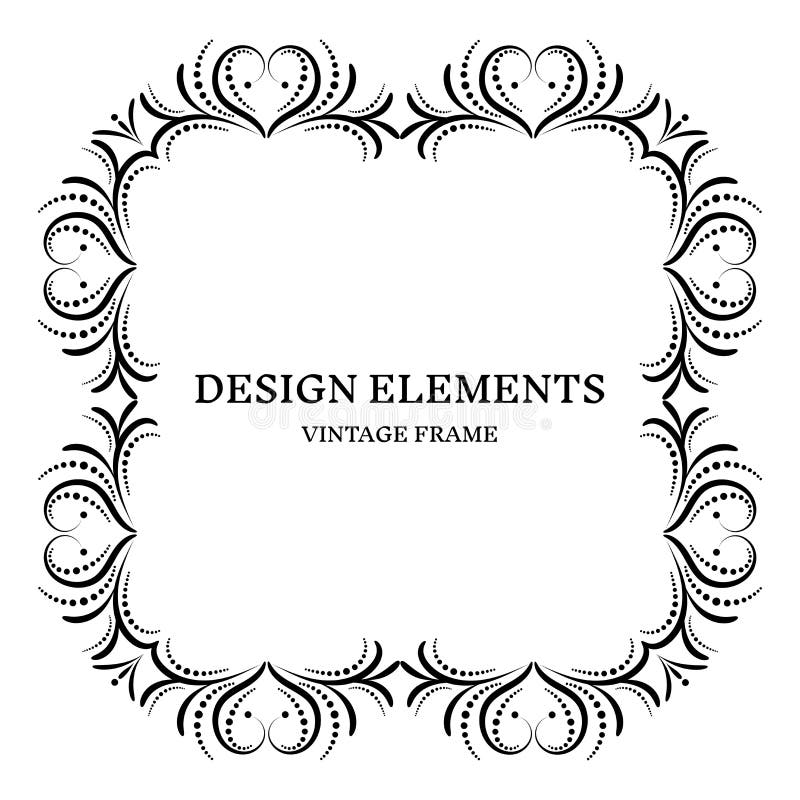 Vintage frame design stock vector. Illustration of element - 124468454