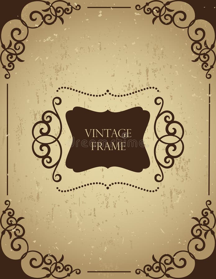 Vector Vintage frame stock vector. Illustration of place - 28200139