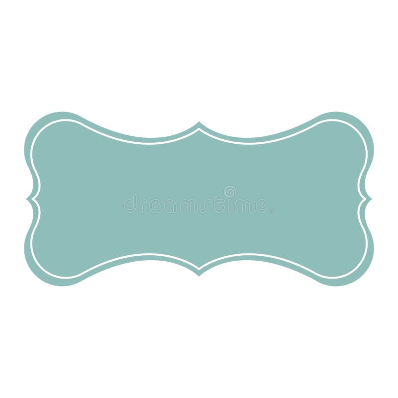 Vintage Frame Icon with Rectangular Shape Stock Vector - Illustration ...