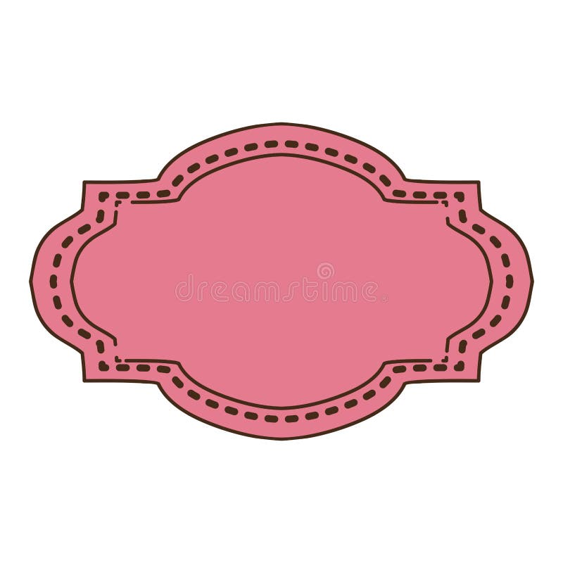 Vintage Frame Icon with Oval Shape Stock Illustration - Illustration of ...