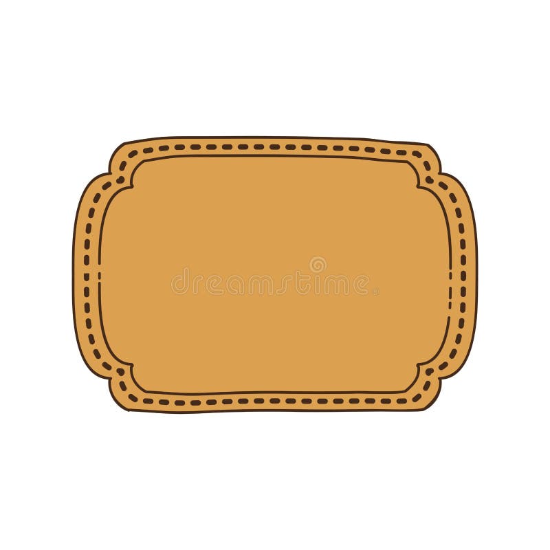 Vintage Frame Icon with Rectangular Shape Stock Illustration ...