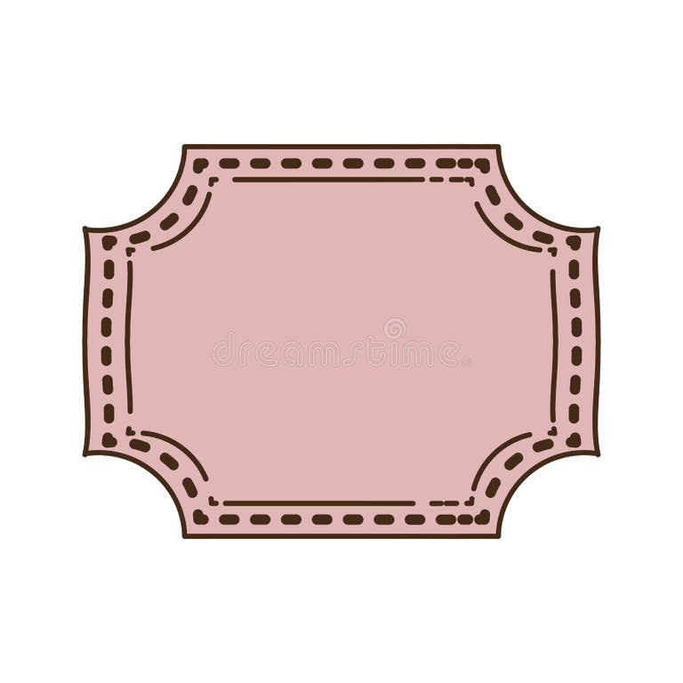 Vintage Frame Icon with Rectangular Shape Stock Vector - Illustration ...