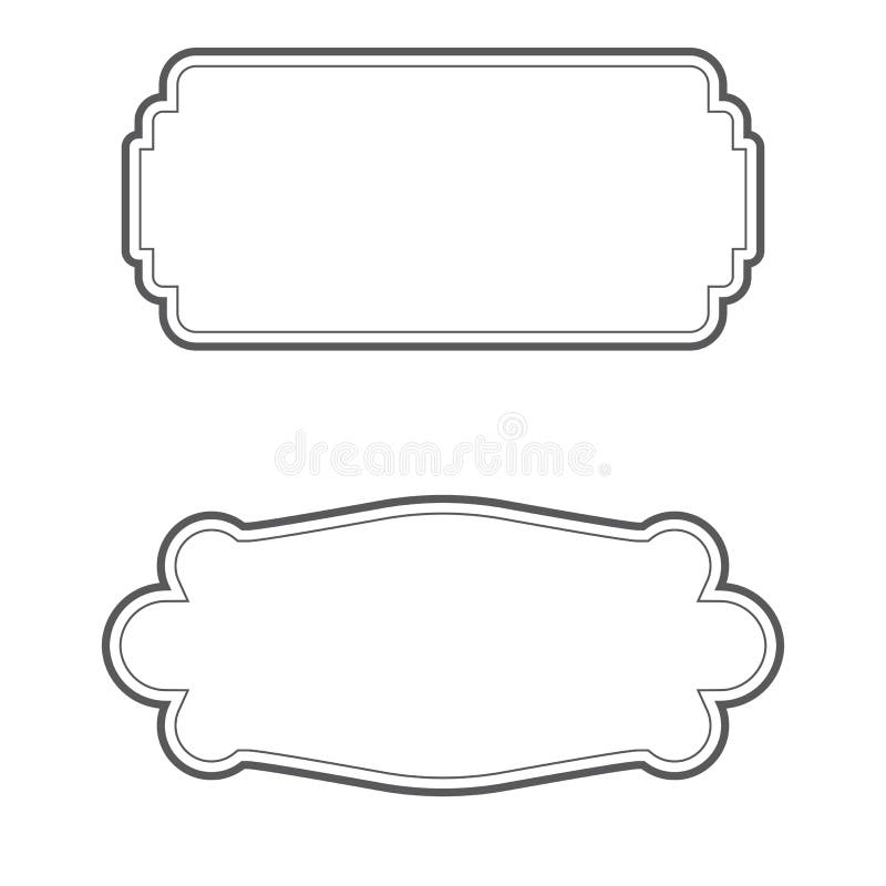 Vintage Frame Icon Template Vector Stock Vector - Illustration of ...
