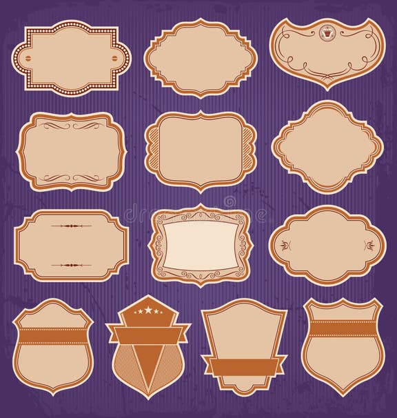 Vintage Frame Labels Set Vector Stock Illustrations – 14,285 Vintage ...