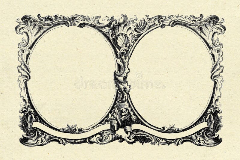 Vintage Frame on Old Paper Texture Background Stock Illustration ...