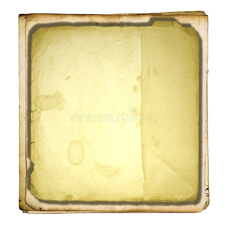 Vintage Frame with Old Stained Paper. Design Element. Stock ...