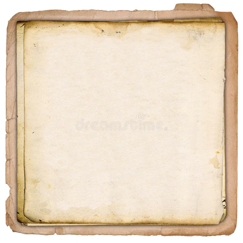 Vintage Frame with Old Stained Paper. Retro Design Element. Stock ...