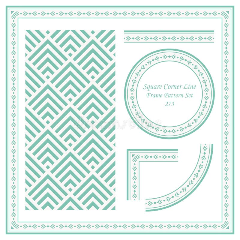 Vintage Frame Pattern Set 273 Square Corner Line Stock Vector ...